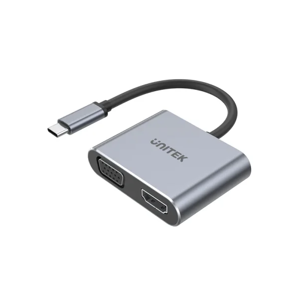 uHUB Unitek Q4+ Lite USB-C a HDMI/VGA/USB-C/USB-A - Thot Computación